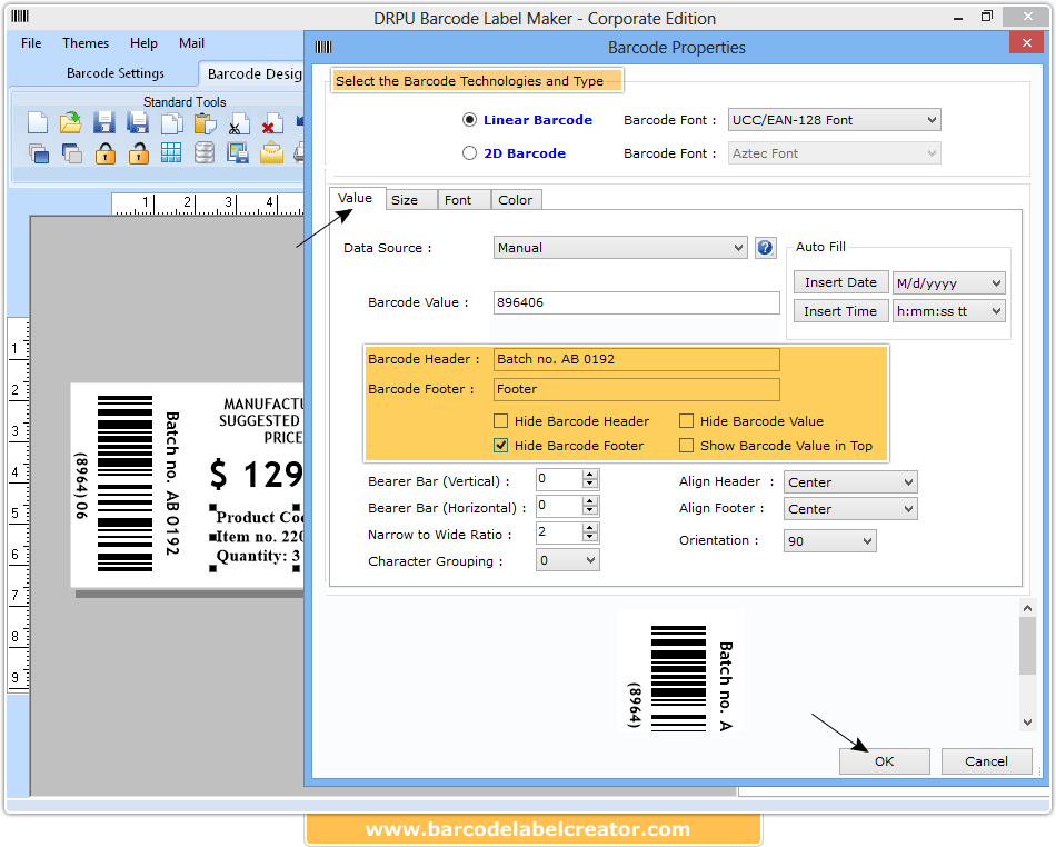 Screenshots of Barcode label creator – Corporate Edition to design tags ... Screenshots of Barcode label creator – Corporate Edition to design tags ...