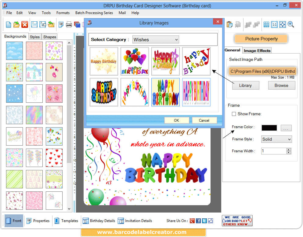 Birthday cards designing software screenshots birth day card creator ...