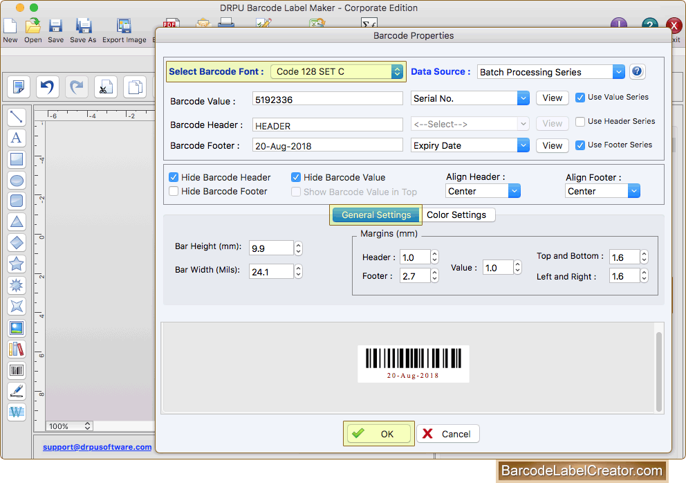 Mac Barcode Label Creator Corporate Edition Screenshots To Create Barcode Images