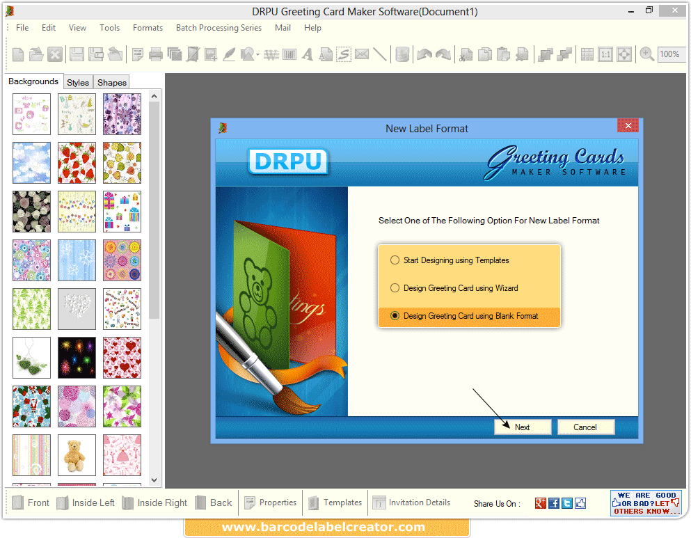Greeting card maker software screenshots New Year Christmas cards ...