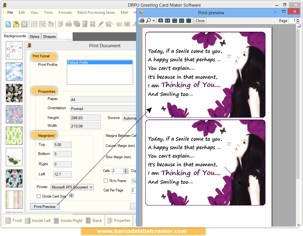 Greeting card maker software screenshots New Year Christmas cards ...