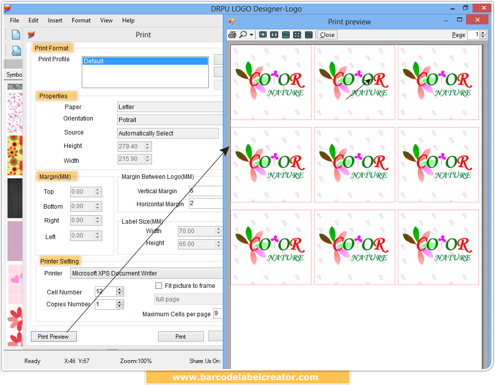 Logo design software screenshots for how to create business logos